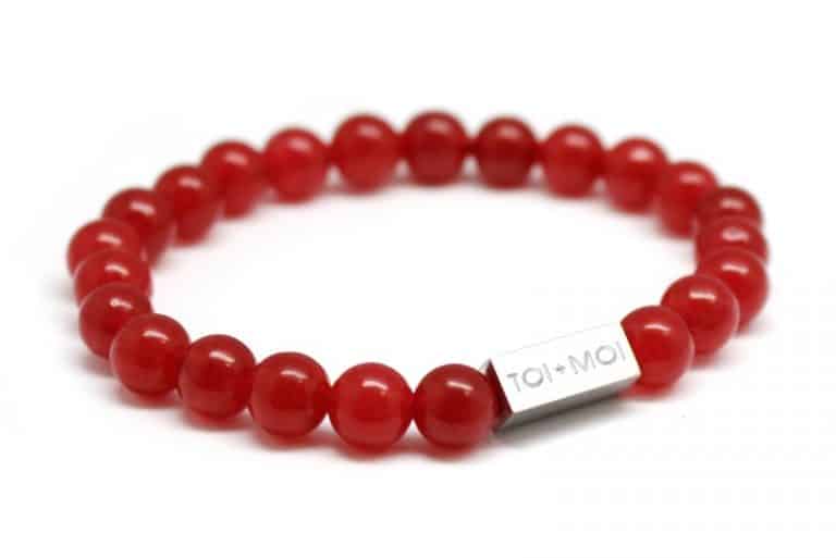 Bracelets rouges personnalisables pour hommes - Petits Trésors
